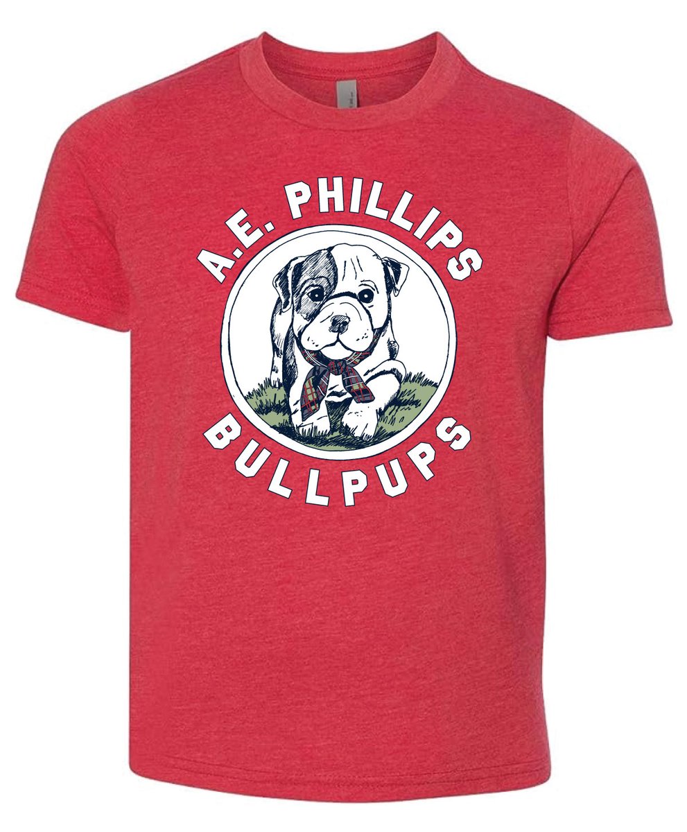 Youth Bullpup RED Short Sleeve Tee | Mr P's Tees