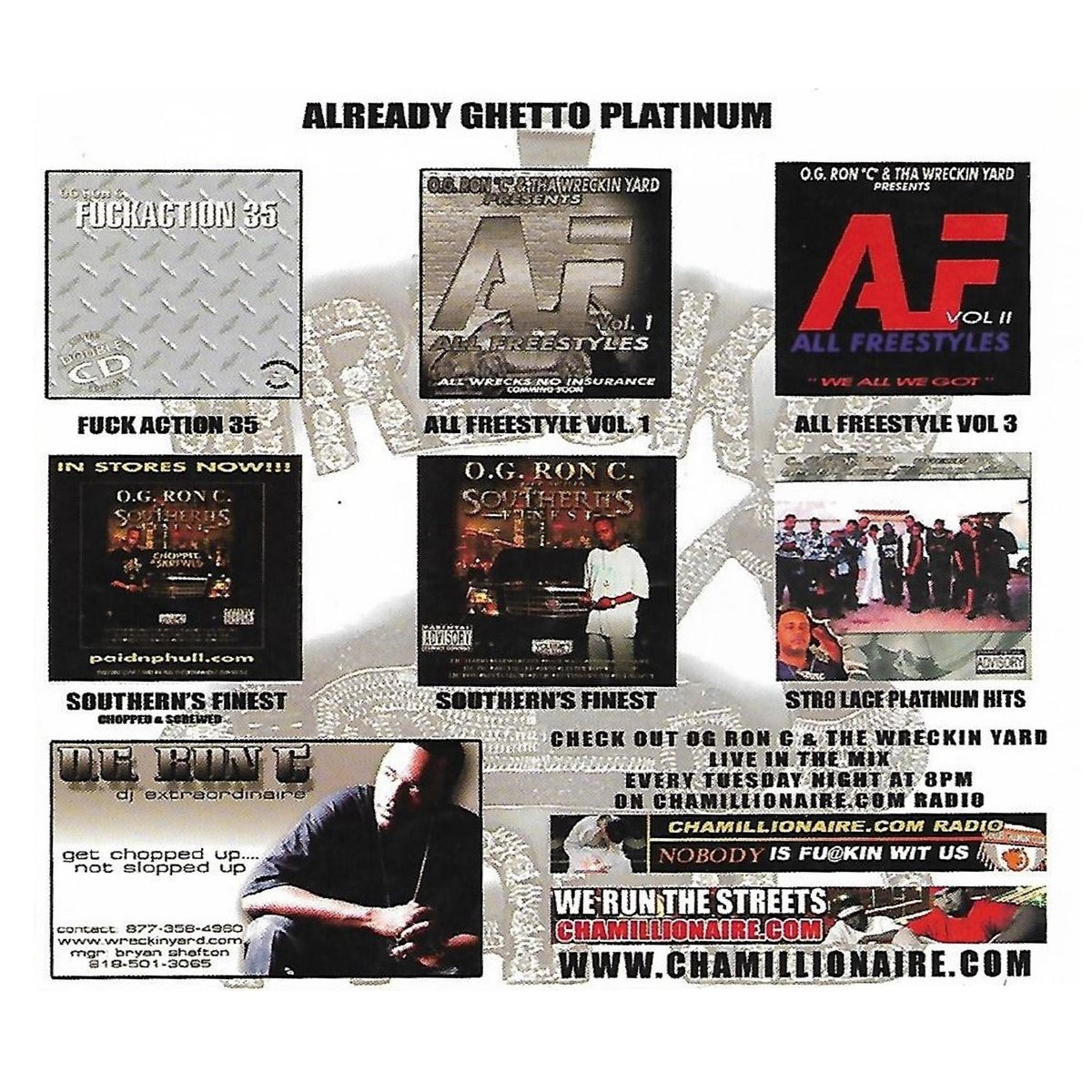 O.G. Ron C & WreckinYard (CD Catalog) | Rare Texas MixTapes