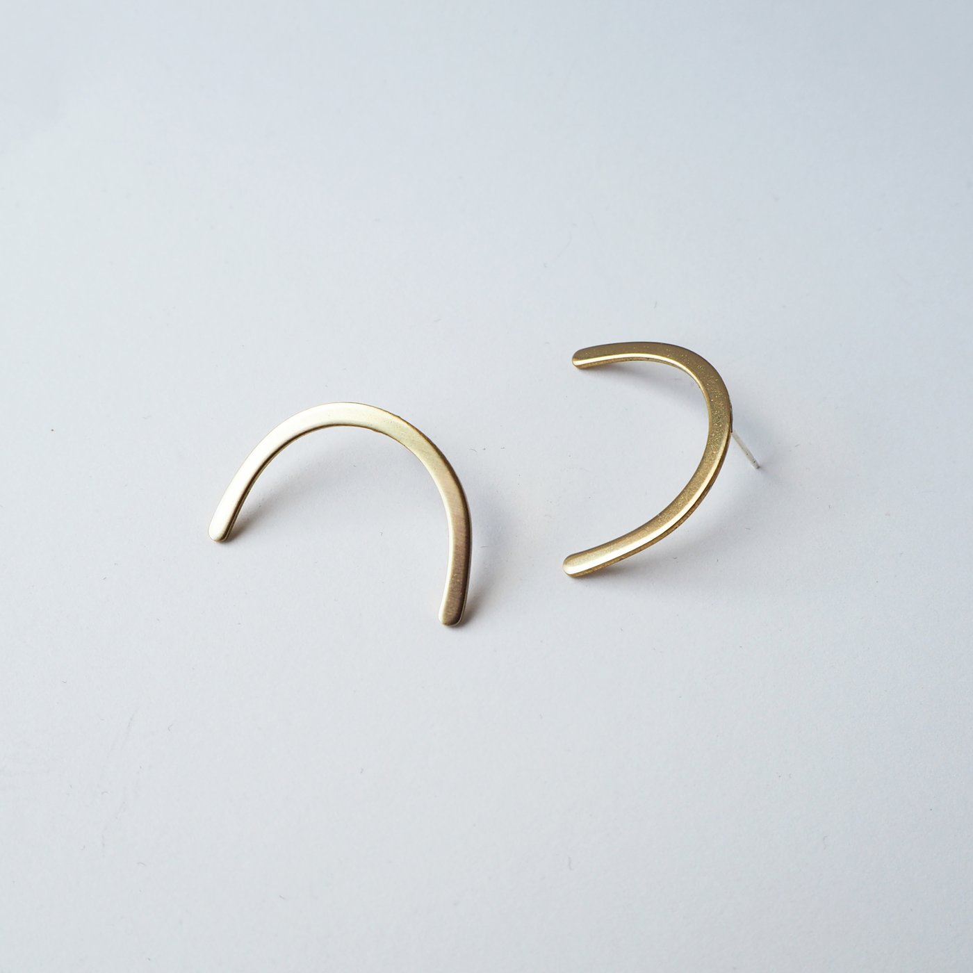 Curve Earrings - drop curved gold tone earrings | Custom Made ...