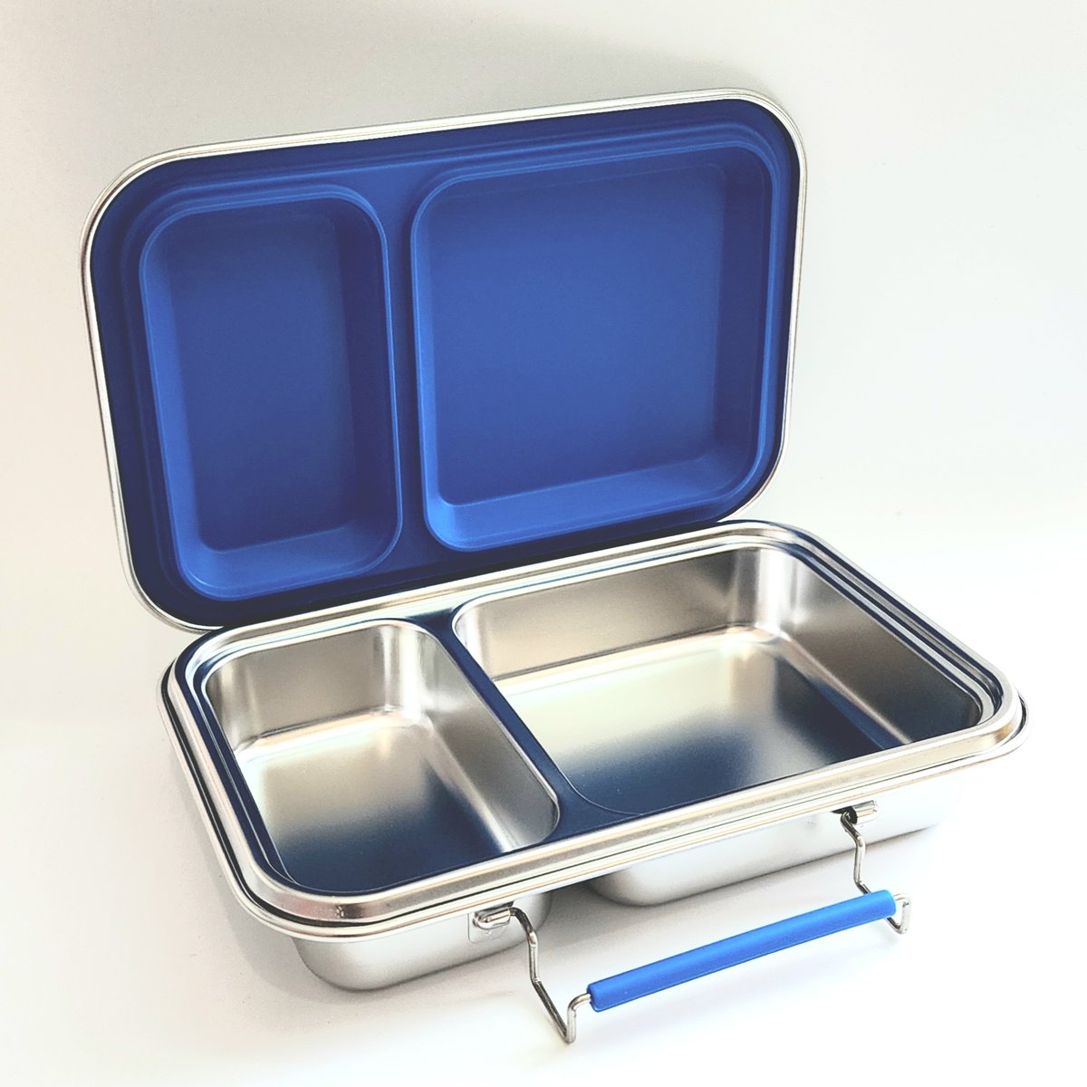 Stainless steel bento lunch box 2C blue **NEW AND IMPROVED** | Apples ...