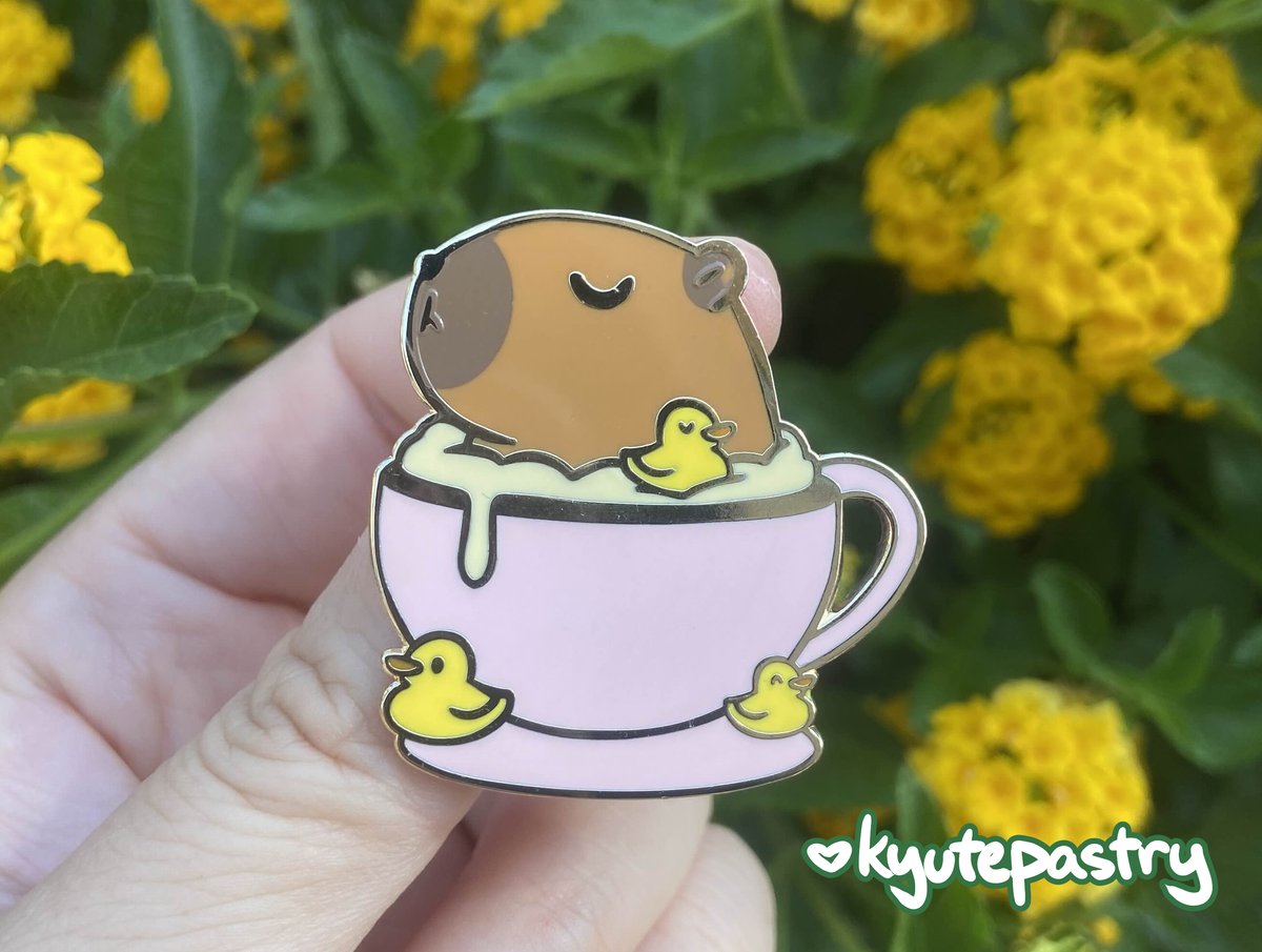 Capy-ccino Enamel Pin | Cat Loaf Adventures®