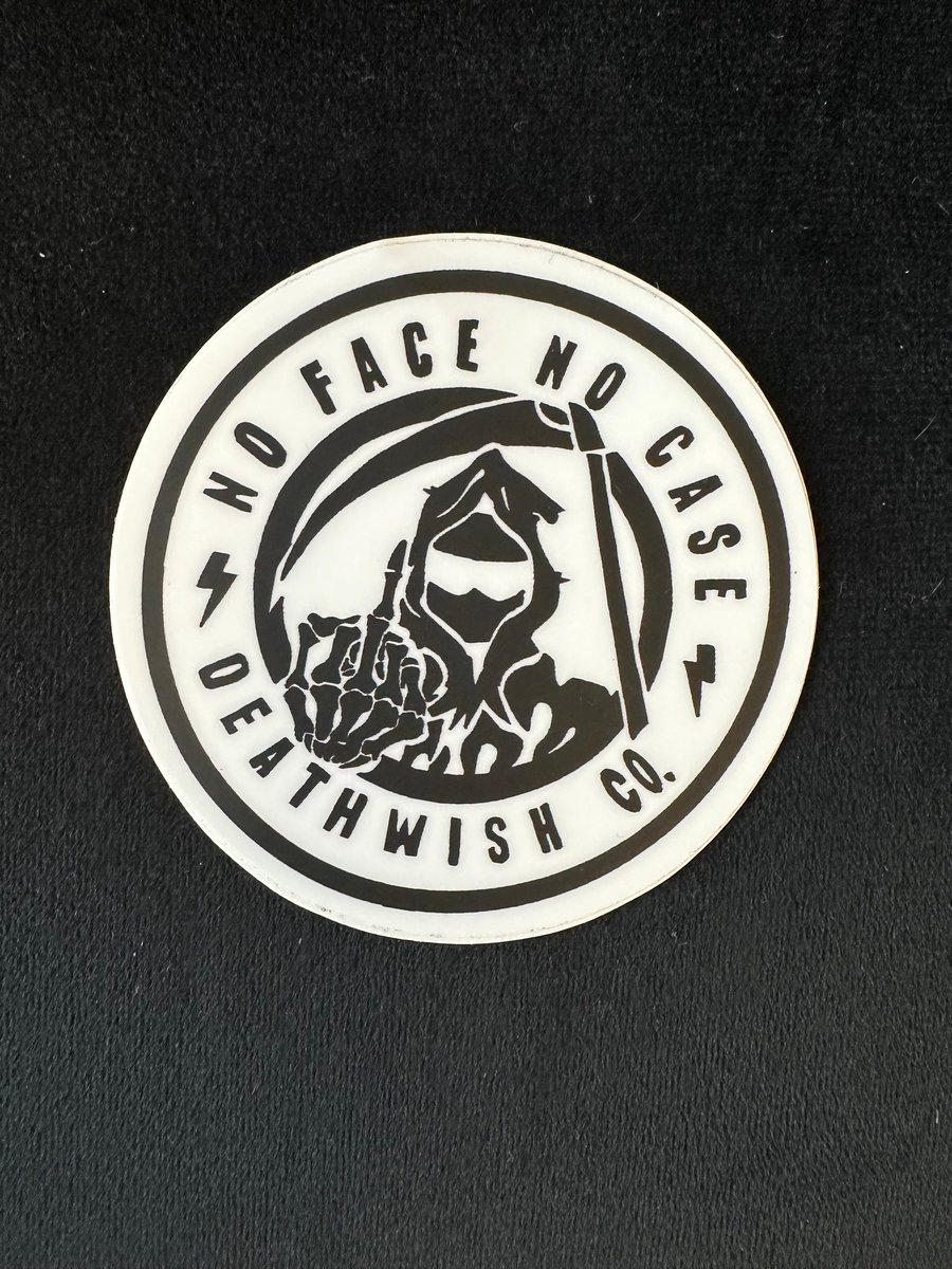 NO FACE NO CASE sticker | Death Wish Culture Co