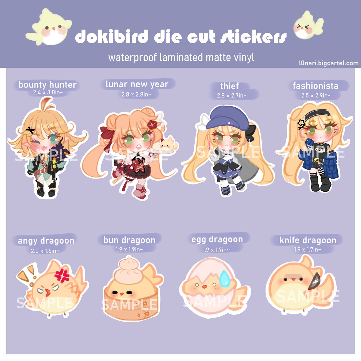 dokibird stickers (ON SALE UNTIL END OF MONTH!) 🎉 | l0nari