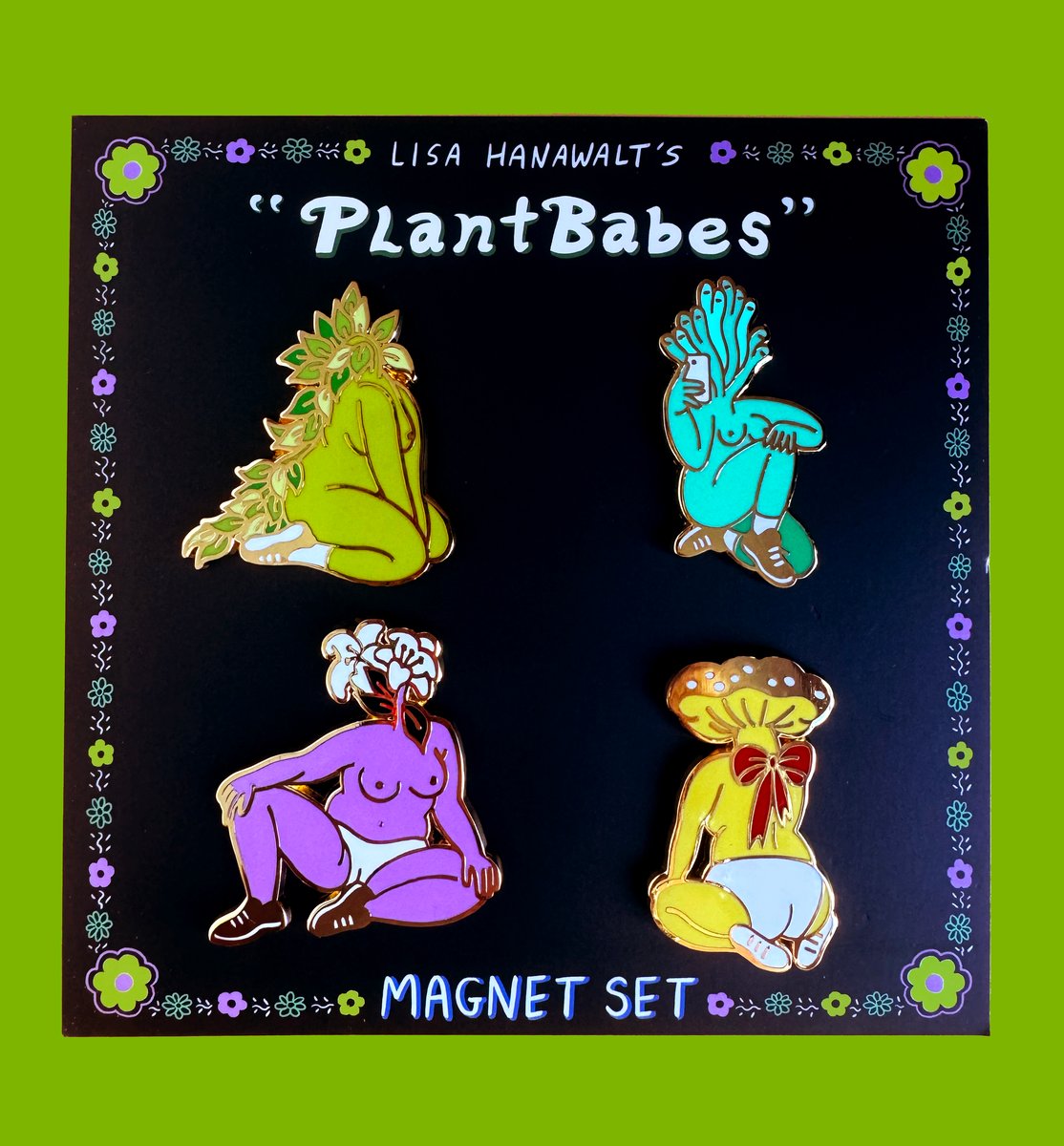 Plant Babe Magnet Set | lisa hanawalt
