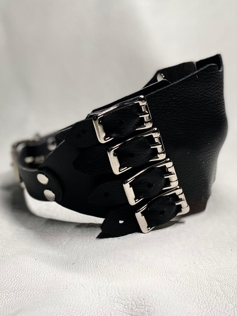 Leather Panel Ball Gag with Buckles (Bishop Style) | Part Time Leather