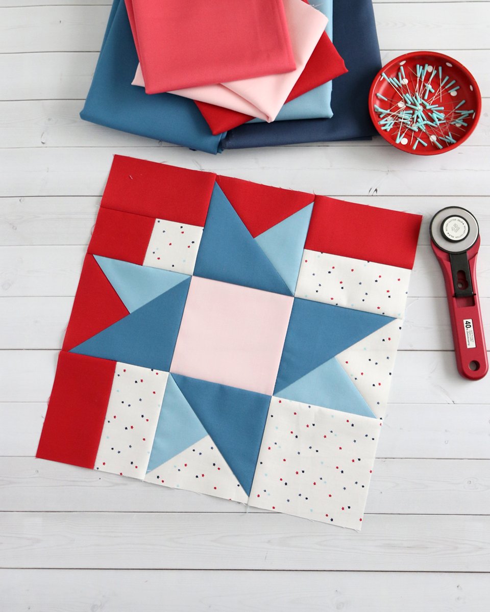 Parade Time quilt block - PDF pattern | A Bright Corner