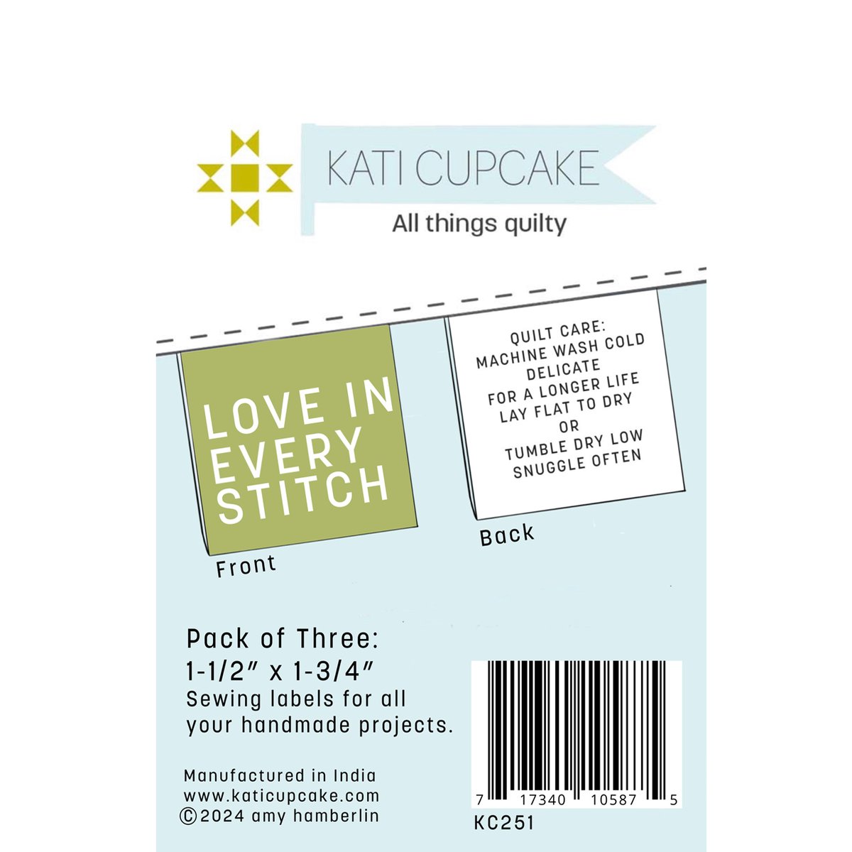 Kati Cupcake — Love In Every Stitch - Labels