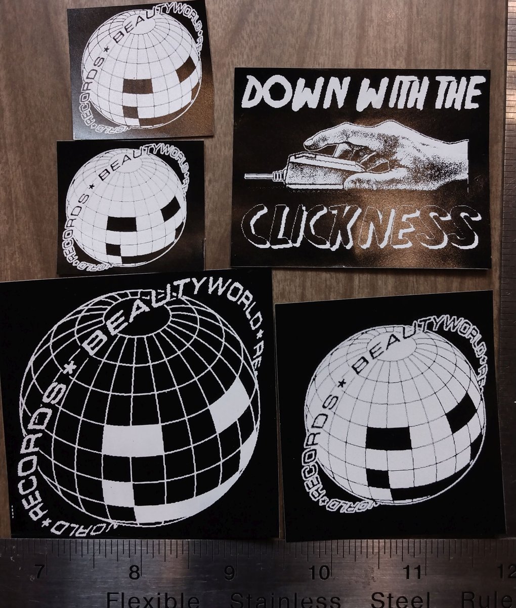 BEAUTY WORLD RECORDS STICKERS. | BROWN OBSERVABLE PHENOMENA