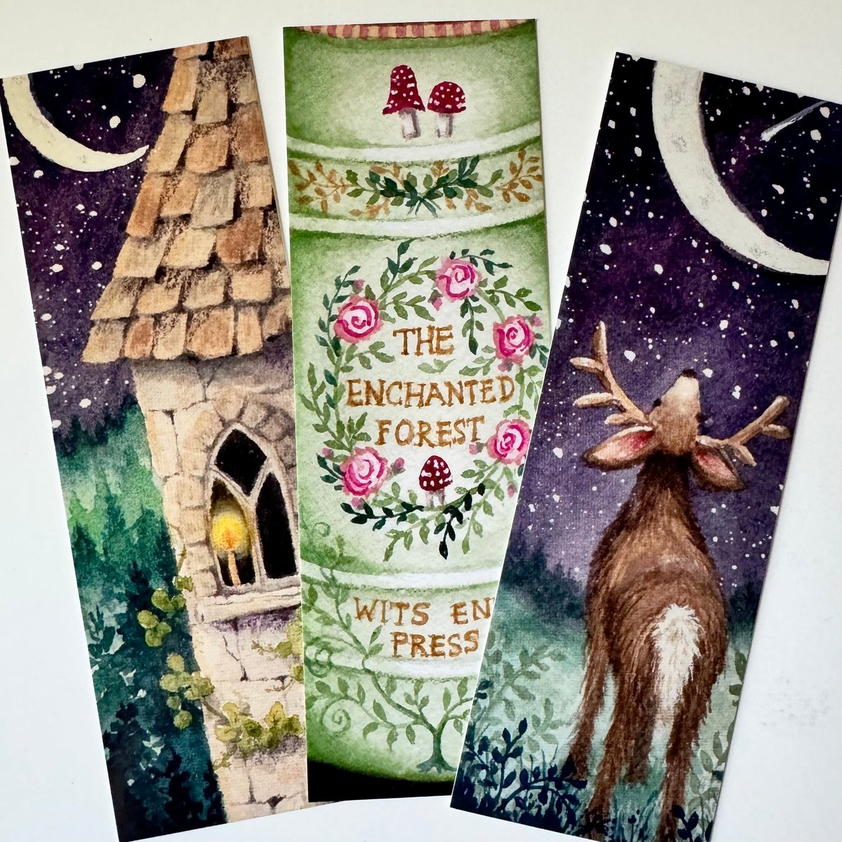 Enchanted Forest Bookmarks - set 3 | Fabric And Ink