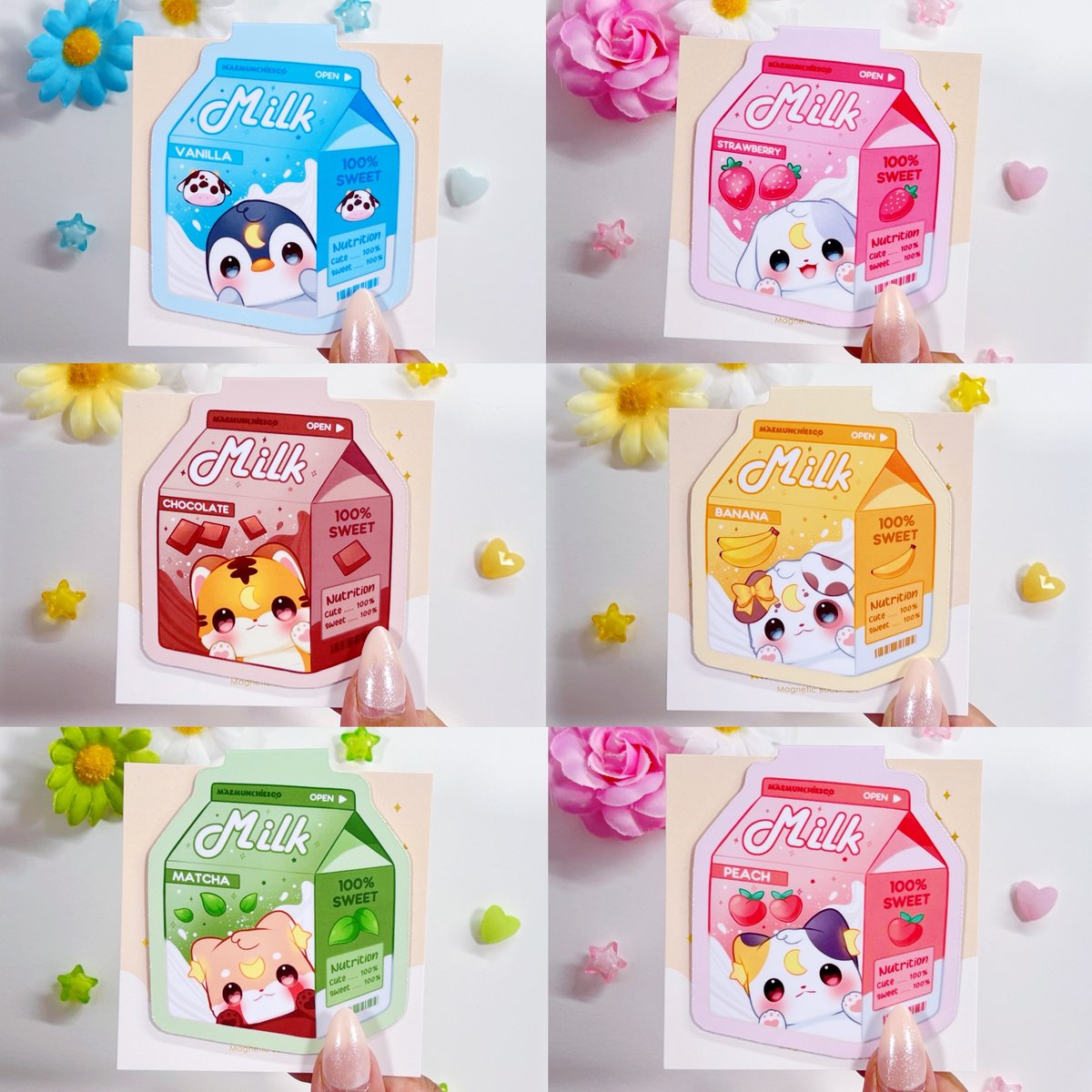 Milk Friends Magnetic Bookmark | MaeMunchiesCo