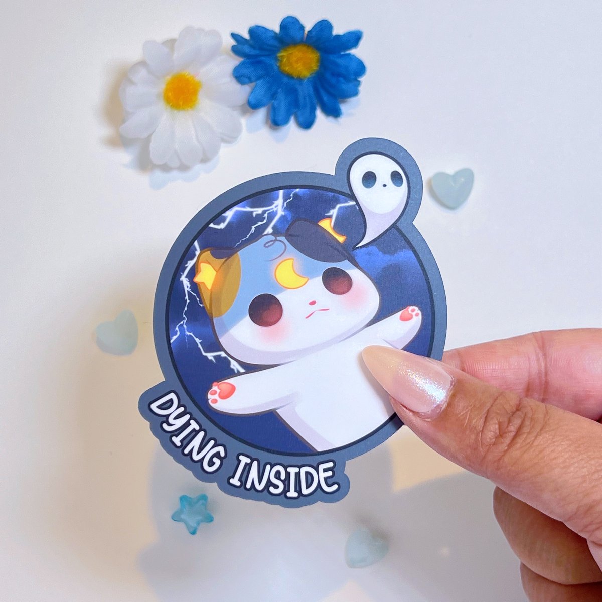 Dying Inside Sticker | MaeMunchiesCo