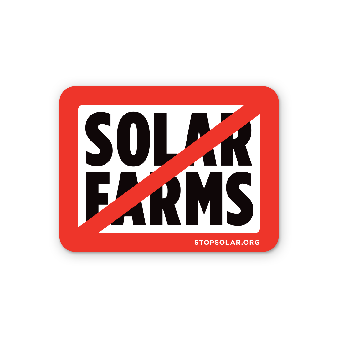 'Slash Solar Farms' Window Cling | Stop Solar Gear Store
