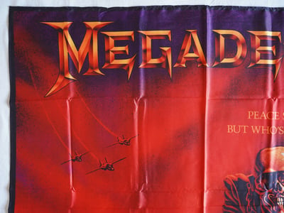 MEGADETH - Peace Sells Flag 3' x 3' (cloth poster Banner tapestry ...