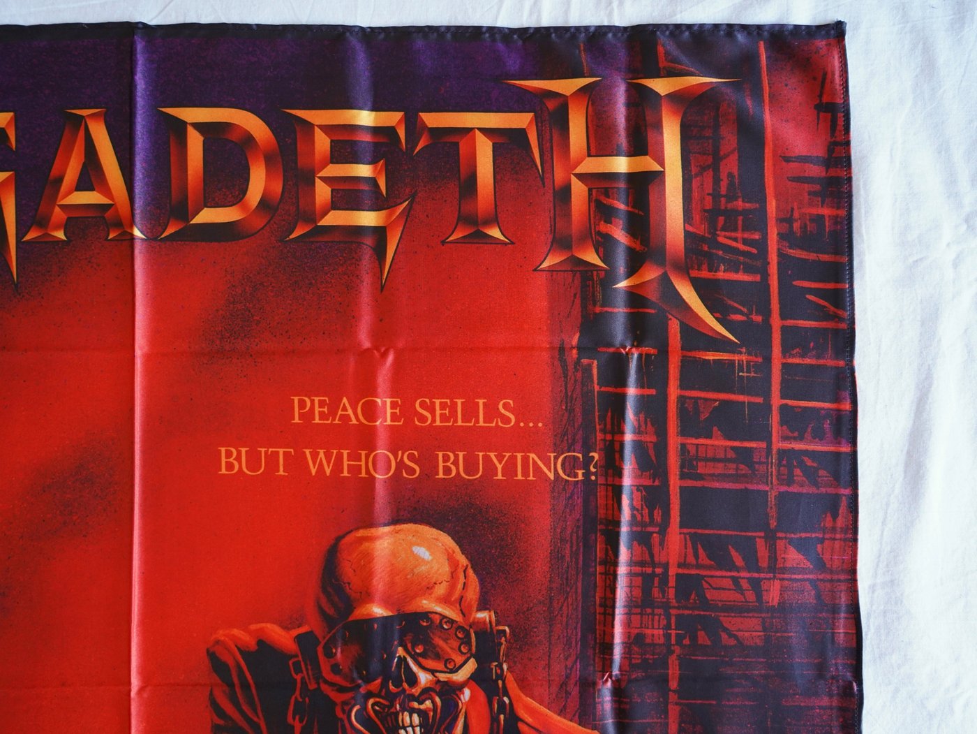 MEGADETH - Peace Sells Flag 3' x 3' (cloth poster Banner tapestry ...