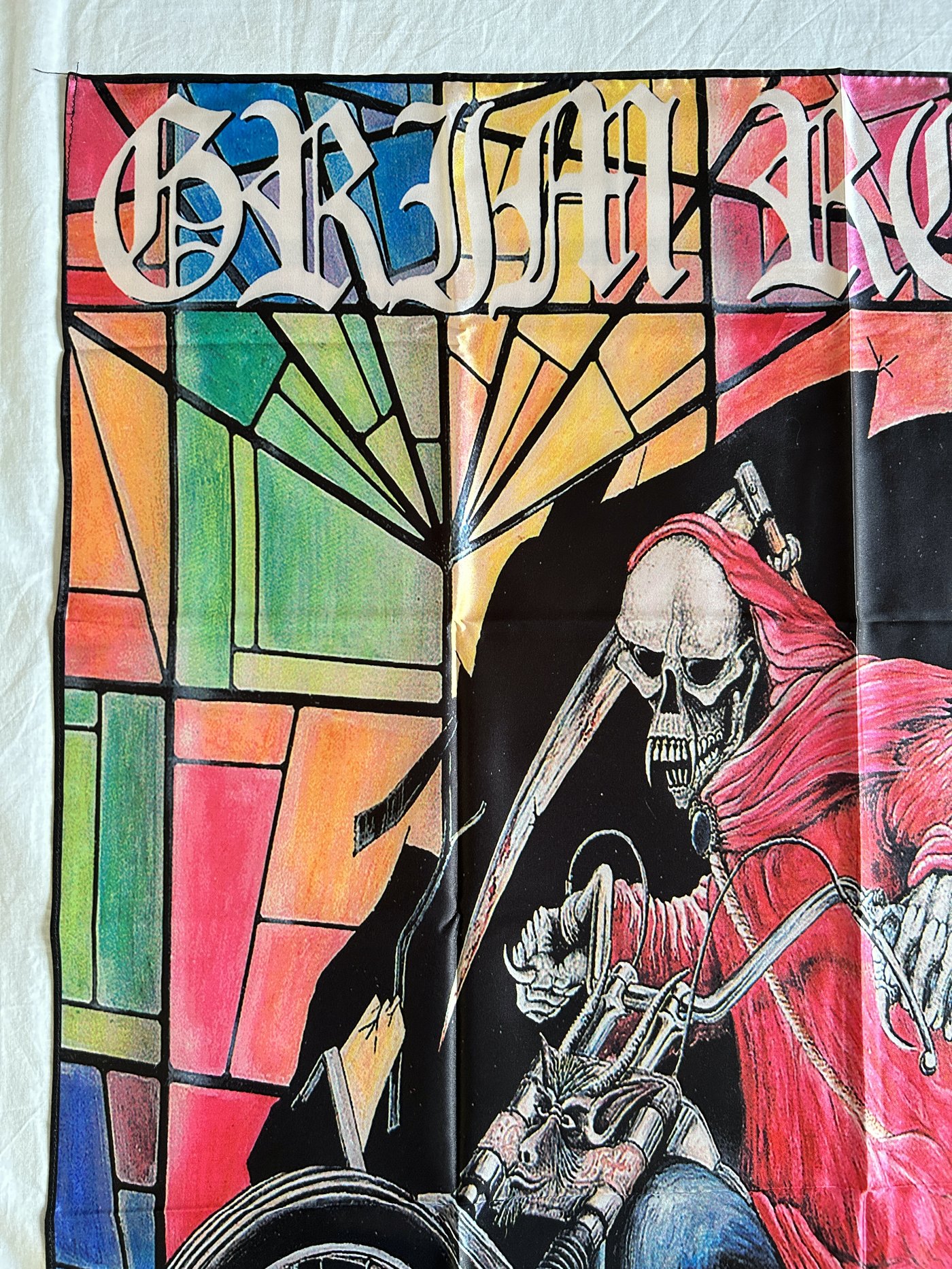 GRIM REAPER - Fear no evil Flag (cloth poster Banner tapestry) Heavy ...