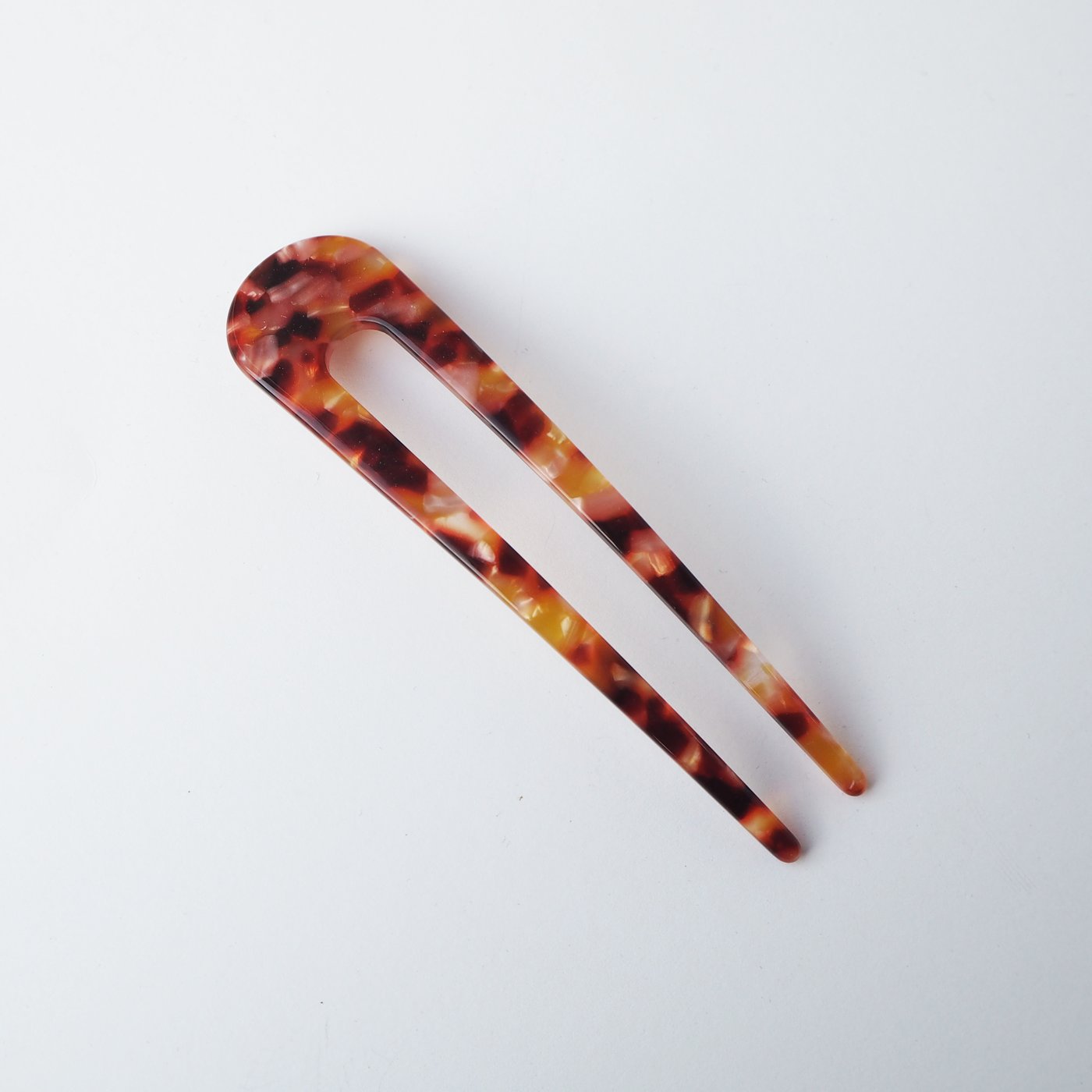 Pink & brown tortoiseshell mix french hair pin | Custom Made: Jewellery ...
