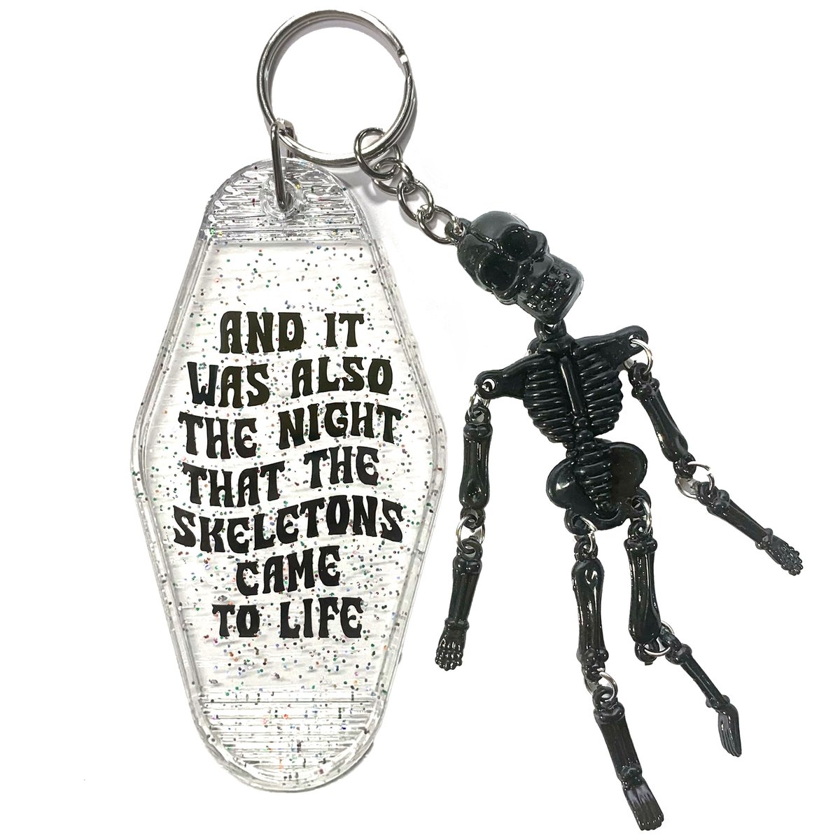The Skeletons Came To Life Skeleton Keychain | krystan saint cat