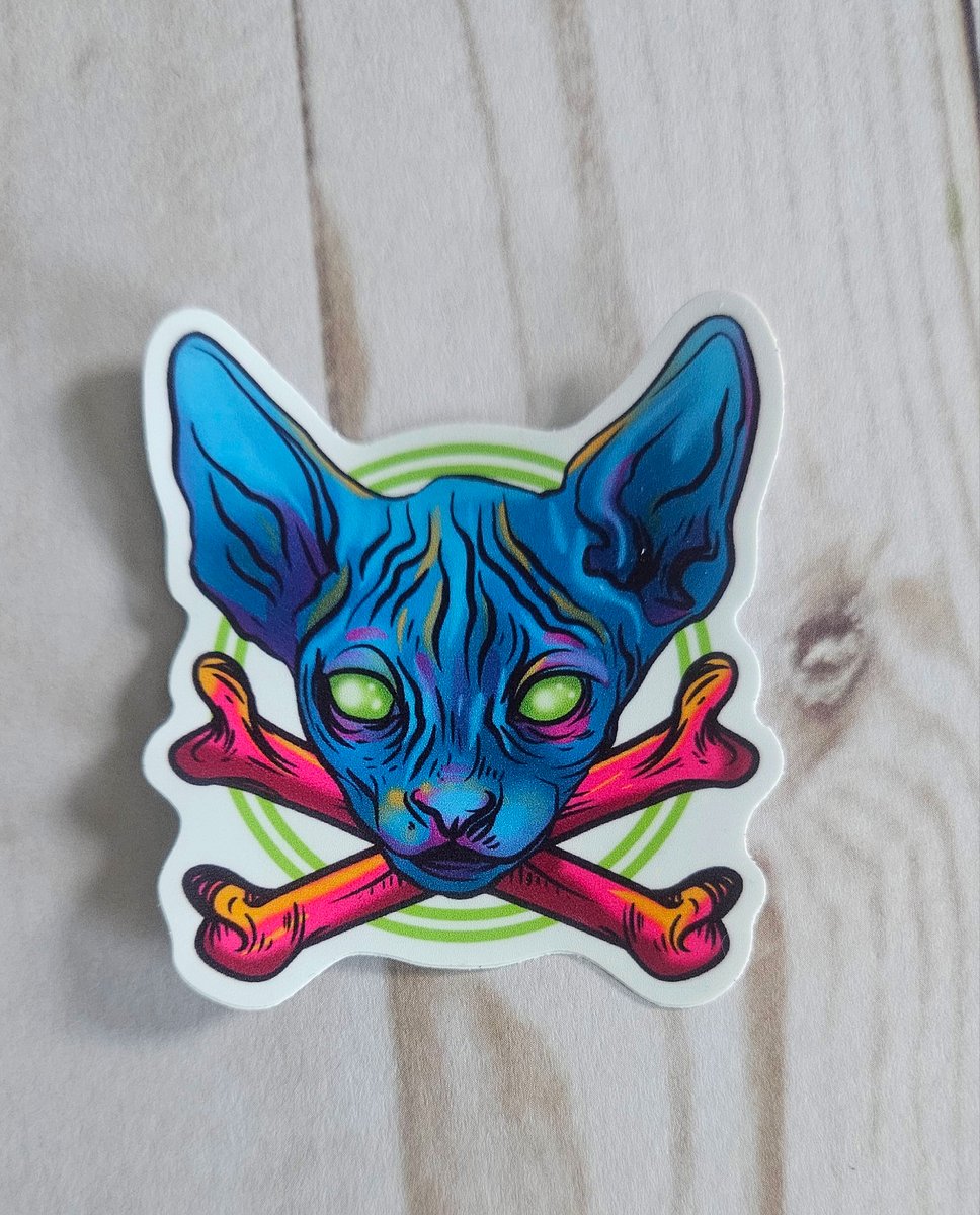 Sphynx Cat Vinyl Sticker | Manfish Inc.