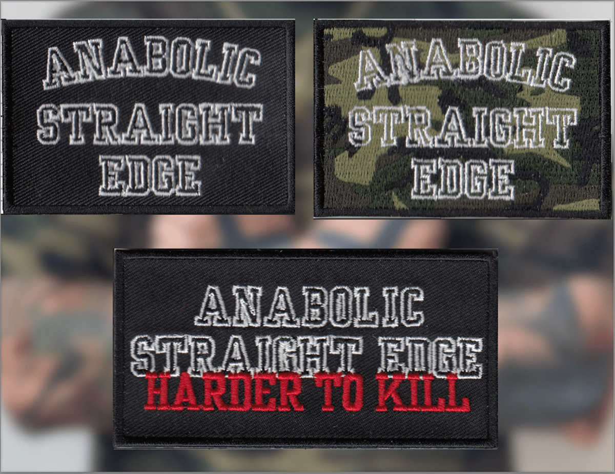 Embroidered Hook & Loop/Morale Patches | Anabolic Straight Edge