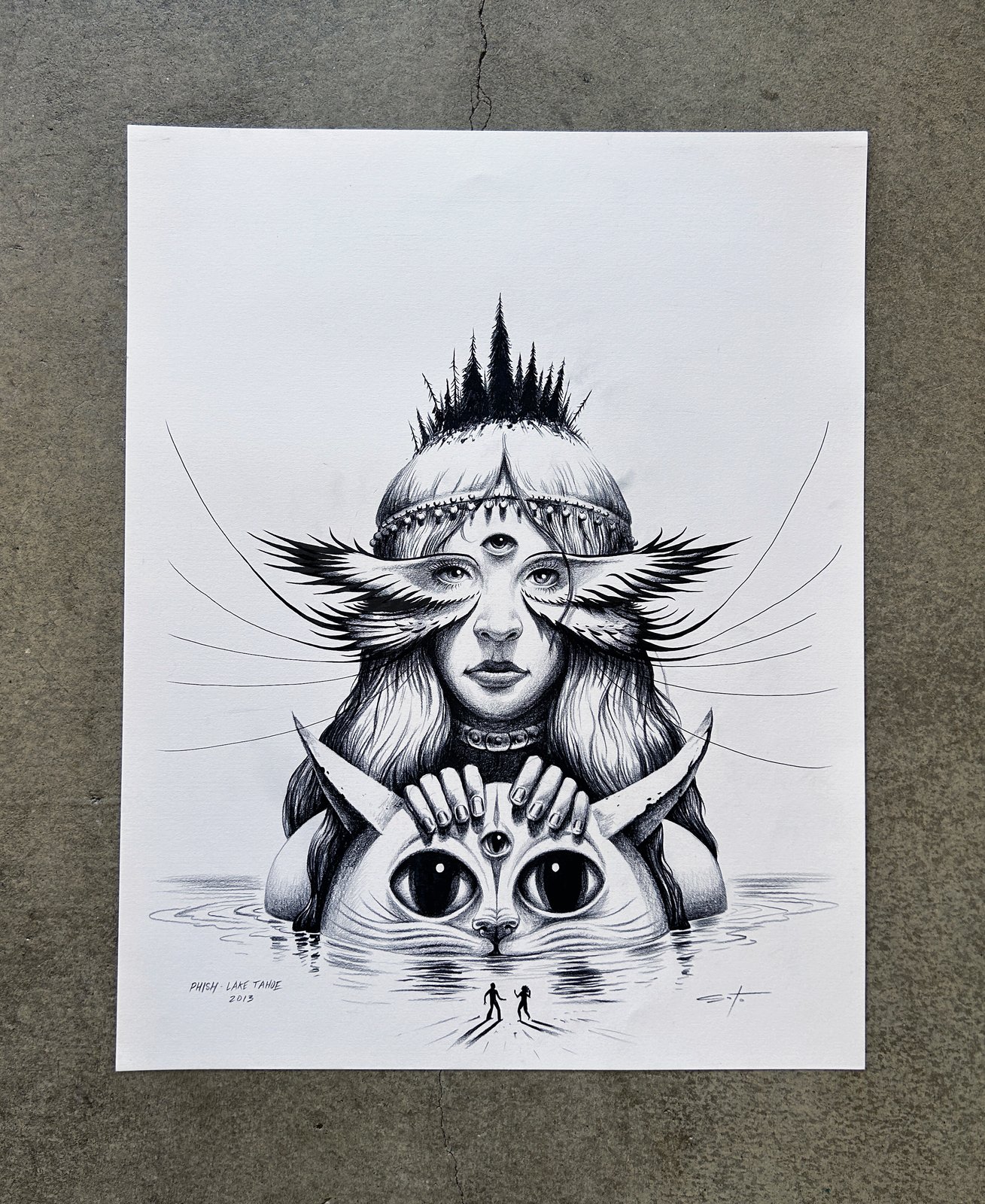 Phish Lake Tahoe 2013 Original Inking | Stormcloudz