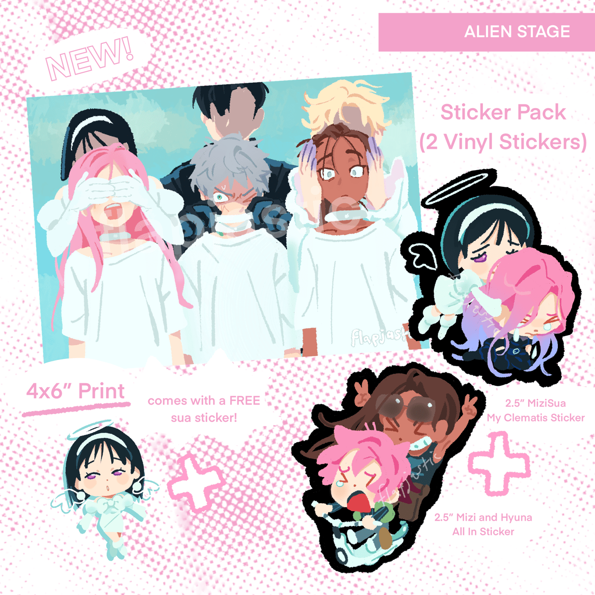 Alien Stage Print + Sticker Pack | flapjastic's online store