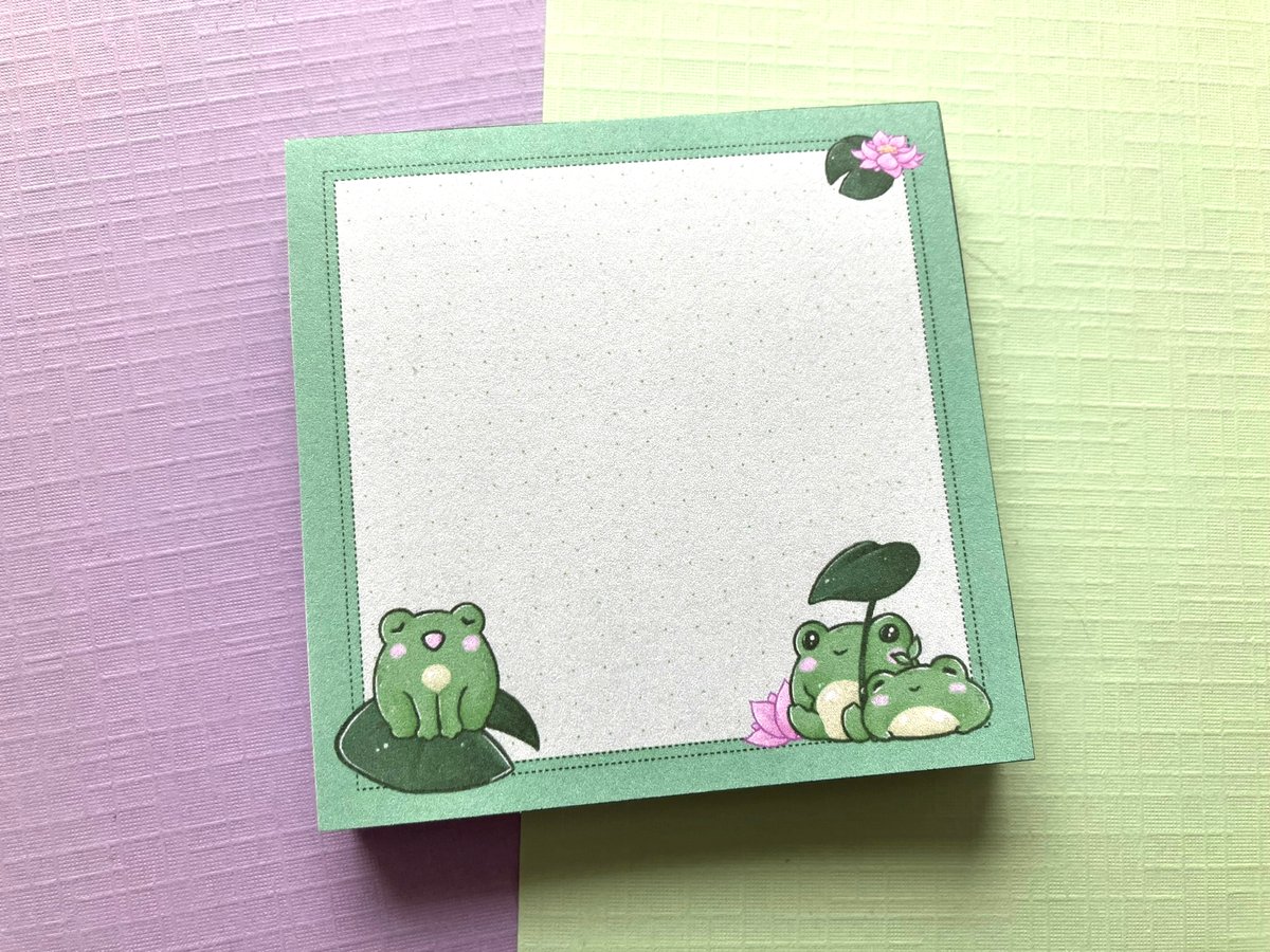 Small Cute Frogs Notepad | SenCrossArt