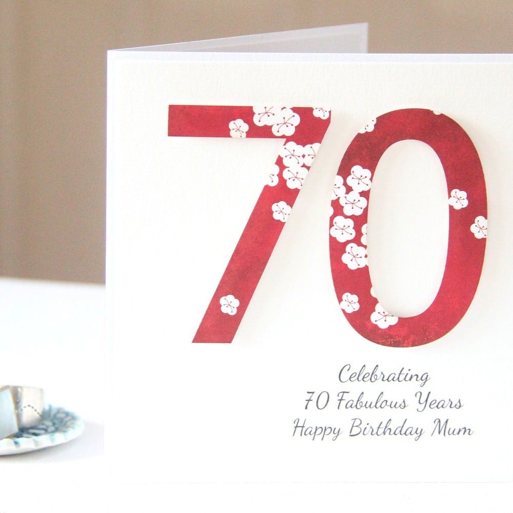 70th Birthday Card. Personalised 70 Birthday Card. 8 Designs. | the ...