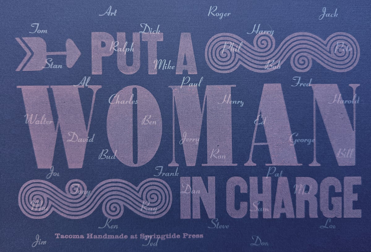 Springtide Press — Put a Woman in Charge