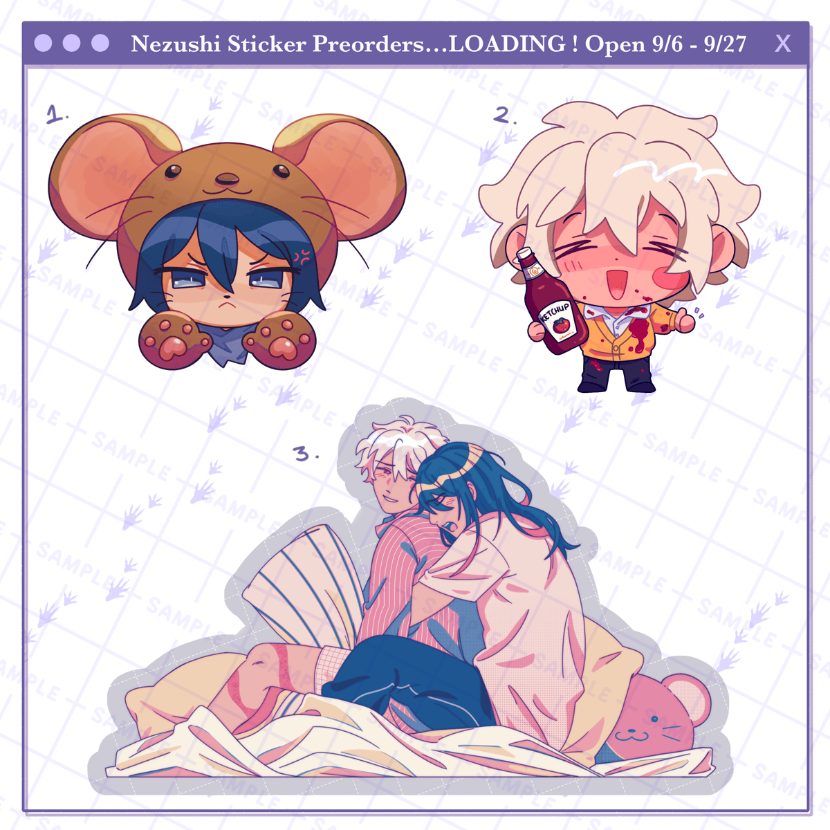 5 x 7" Hypnosis Microphone Iceberg Stickersheet | lem0nsharks