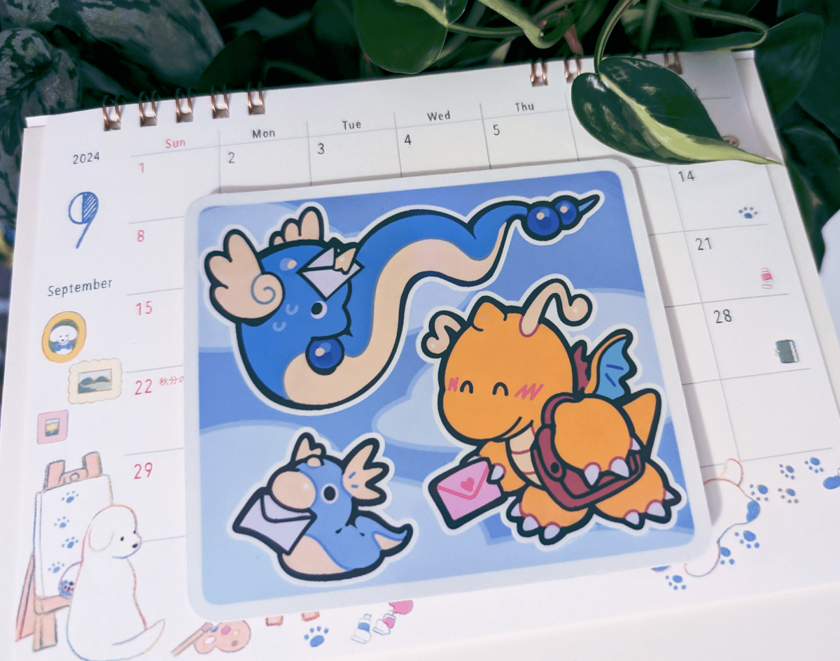 Dragonite Sticker Sheet | Meatspice