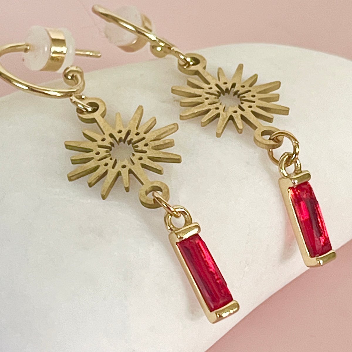 Sunburst and Red Glass Drops / Penny Foggo