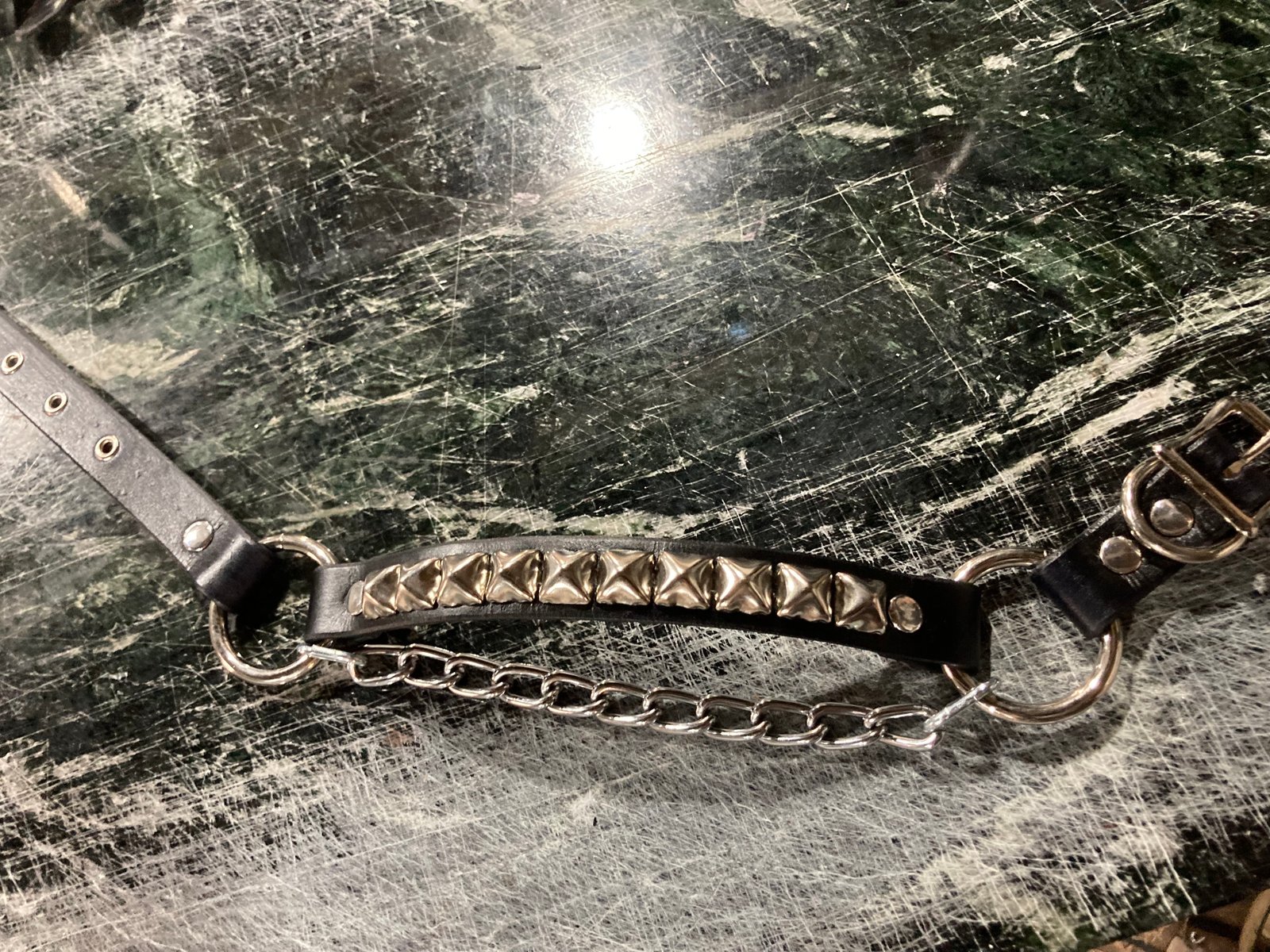 Single One Row Pyramid Bootstrap | SEXMAN LEATHER