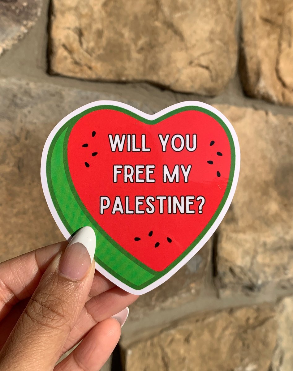 Palestine Valentine Sticker | Farrin Creates
