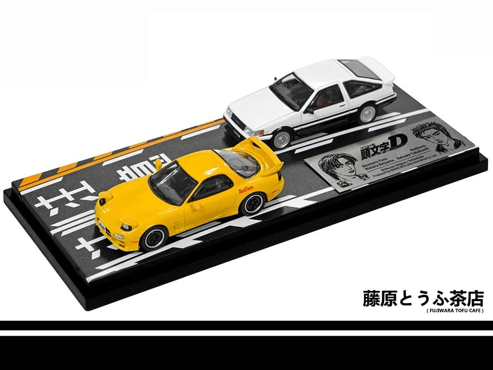 1:64 Toyota AE86 Levin Hatch & Mazda RX7 FD3S Diecast Model Car ...