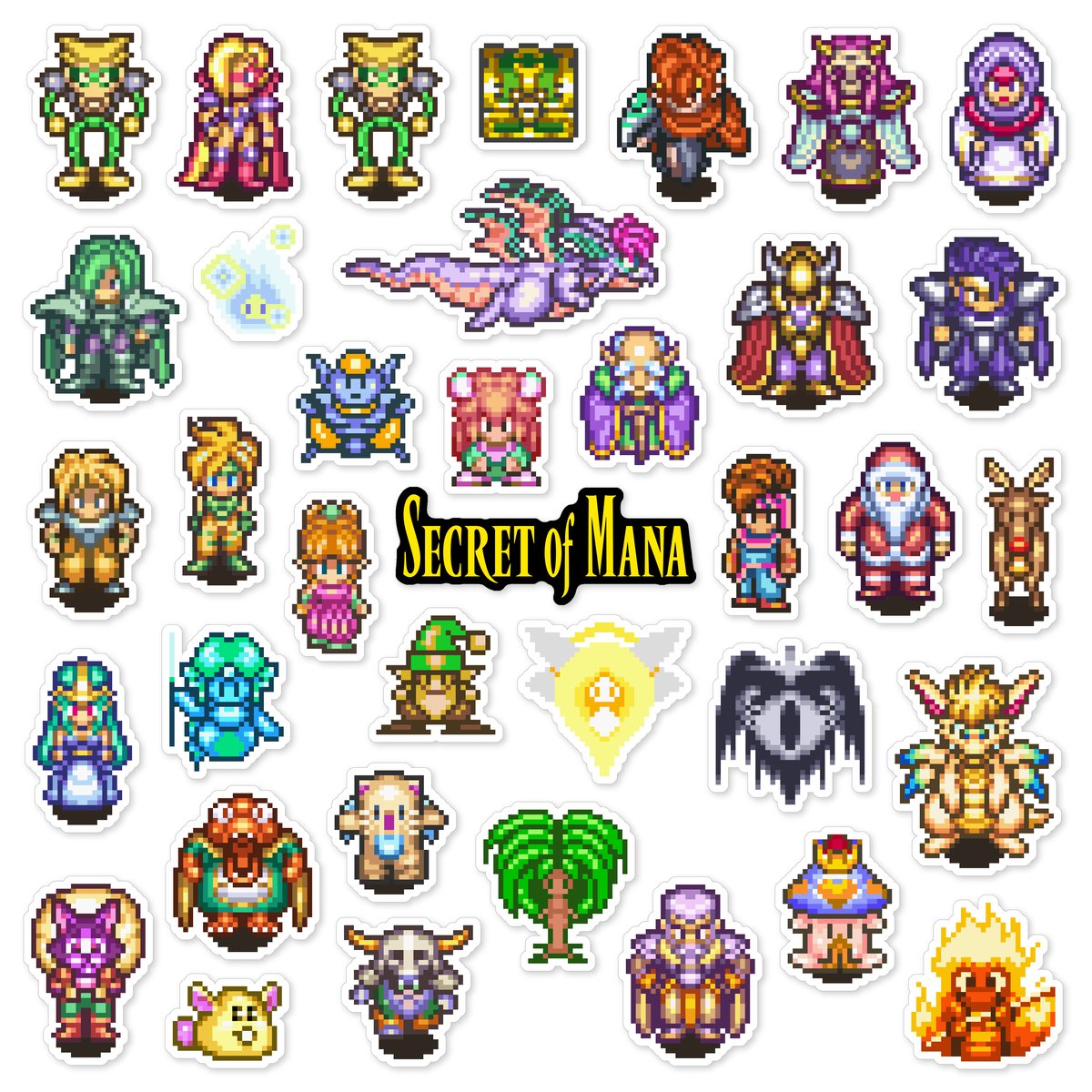Secret of Mana Sticker Set (37 Pieces) | SuperStickerClub.com | Video ...