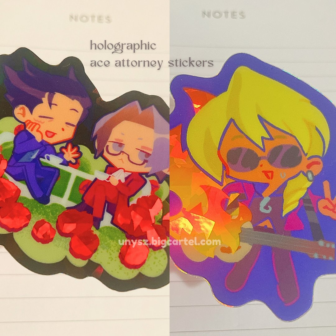 Holographic Ace Attorney Stickers | unysz