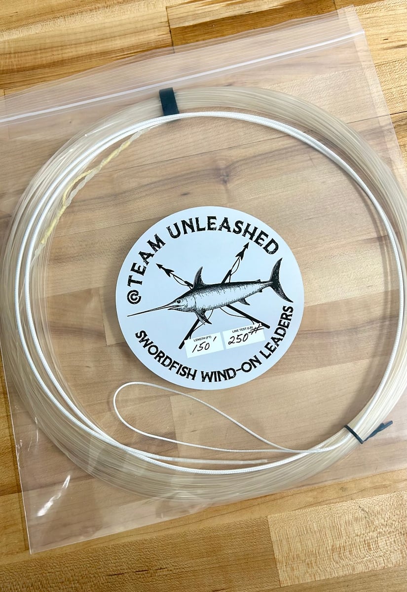 Fluorocarbon Daytime Swordfish Wind-On Leader - Available in 250LB | Team Unleashed