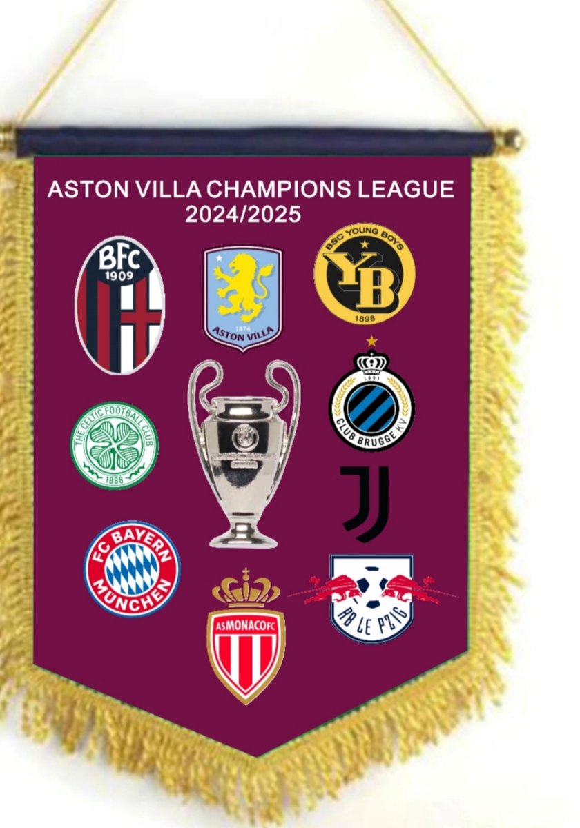 Villa champions league pennant | Villa Badges