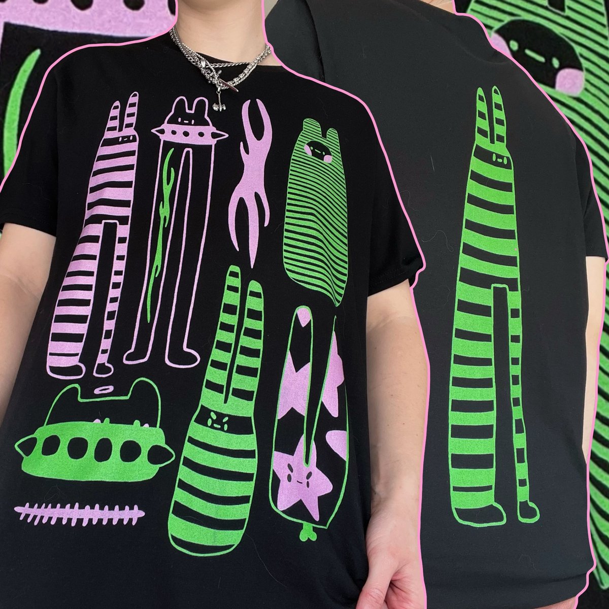 Spikey and Stripey T-shirt (made 2 order) | ʕ •ᴥ•ʔ~Ali the Loaf ♥*♡♥