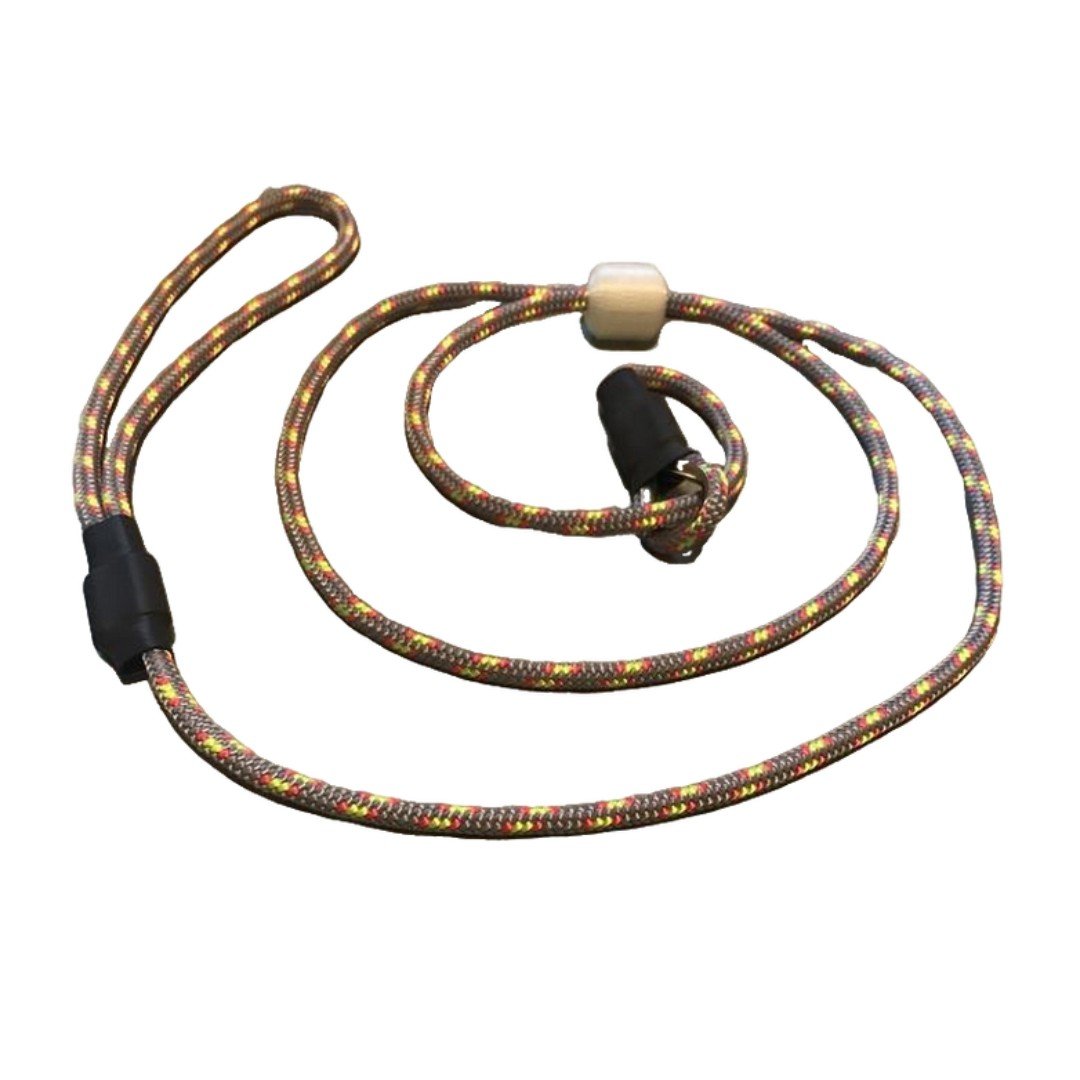 -4mm Premium Rope Slip Lead - Grey with Fleck 2.5m | Specialist Gundog ...