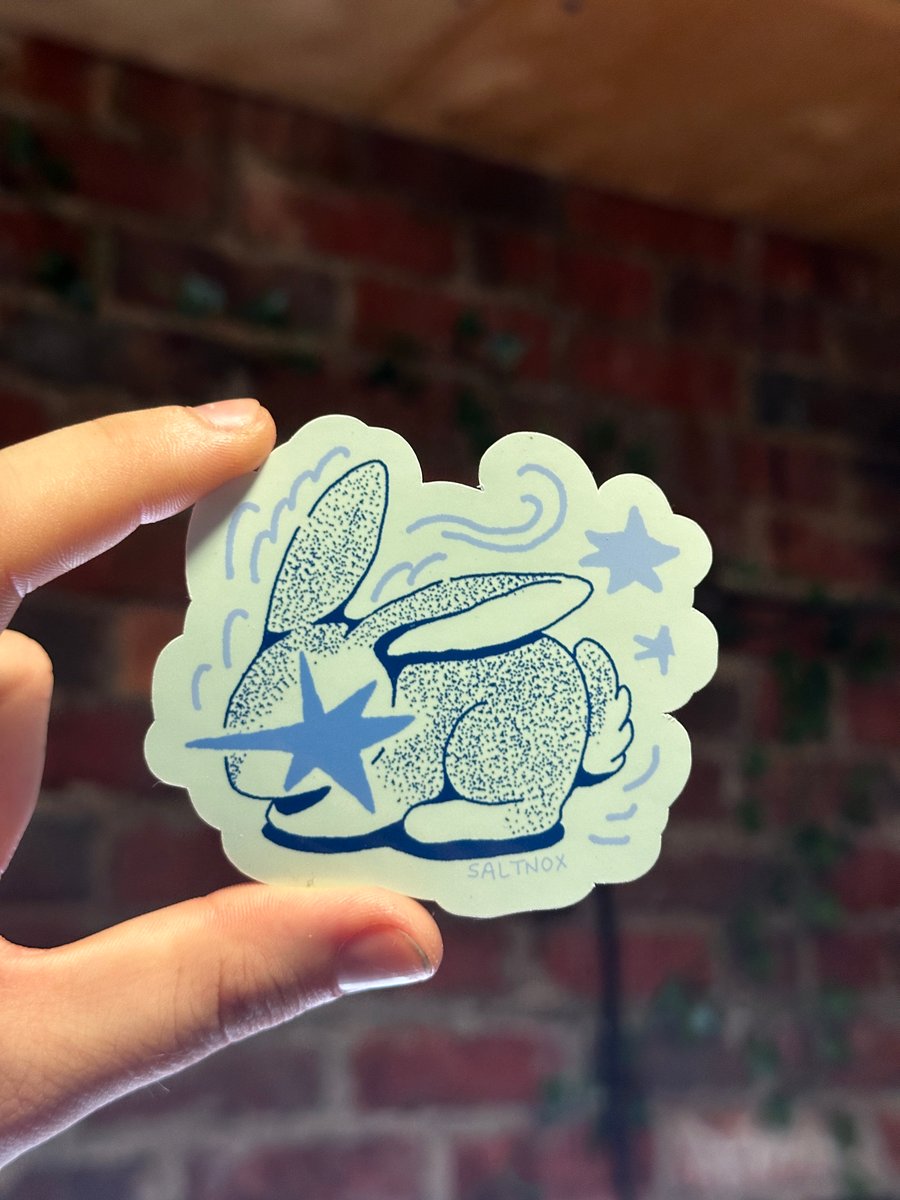 starry bunny sticker | Saltnox