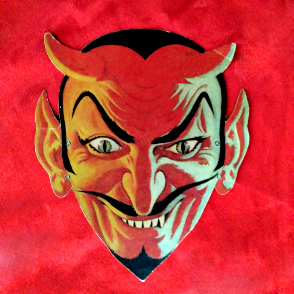 Demon Dan - Kelloggs Corn Flakes devil mask (1953) - cutout | Phony Face