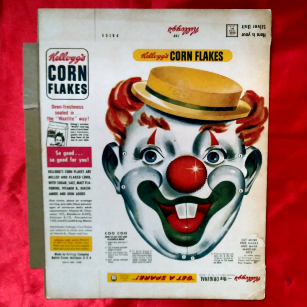 Coo Coo (The Clown) - Kelloggs Corn Flakes mask (1950s) - complete ...