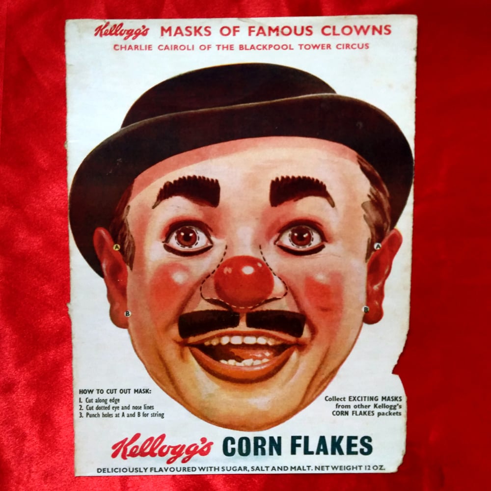 Charlie Cairoli (Blackpool) - Kelloggs Corn Flakes Masks of Famous ...