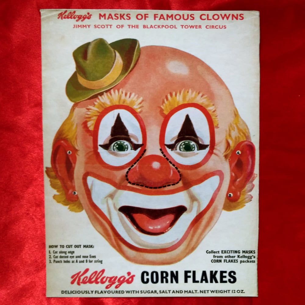 Jimmy Scott (Blackpool) - Kelloggs Corn Flakes Masks of Famous Clowns ...
