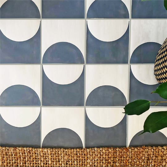 Crescent Tile Stencil for Patios, Floors, Tiles and Walls-Geometric ...