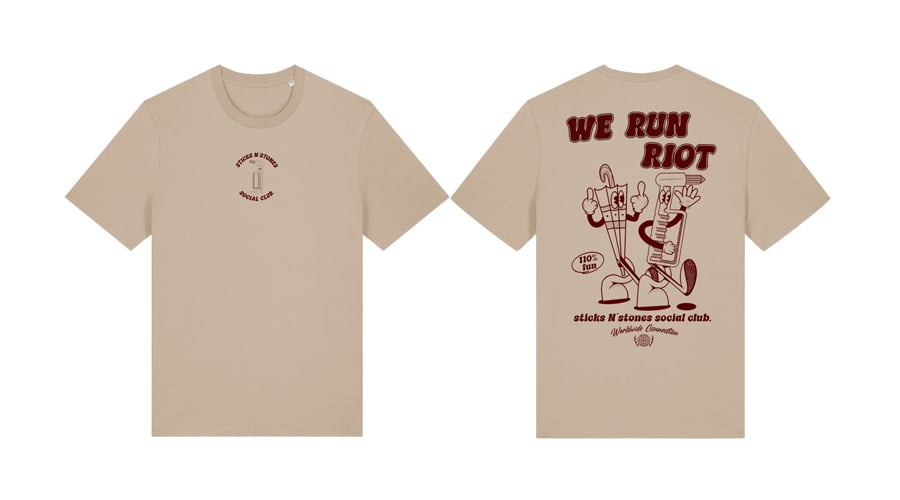 "WE RUN RIOT" Shirt | Sticks N´Stones Clothing
