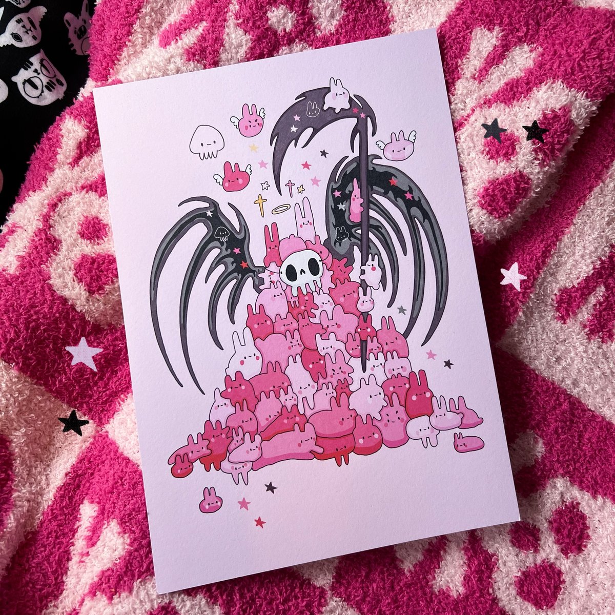 Bunny Reaper A4 Print | ʕ •ᴥ•ʔ~Ali the Loaf ♥*♡♥