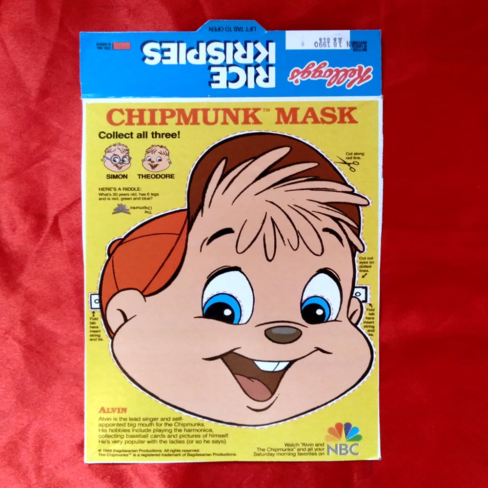 Alvin (Alvin and the Chipmunks) - Kelloggs Rice Krispies mask (1990 ...