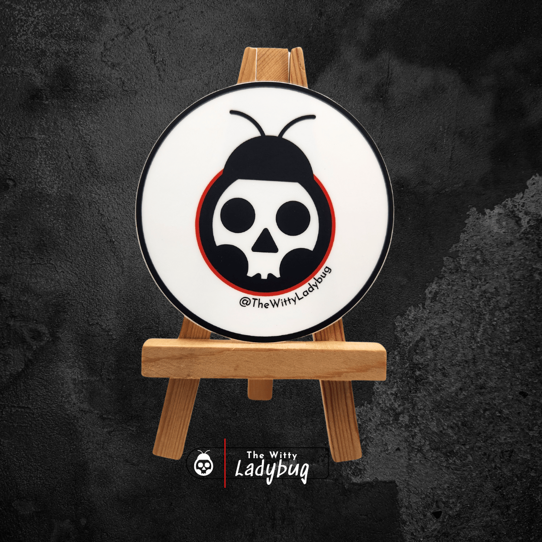 The Witty Ladybug Logo Sticker Large | The Witty Ladybug